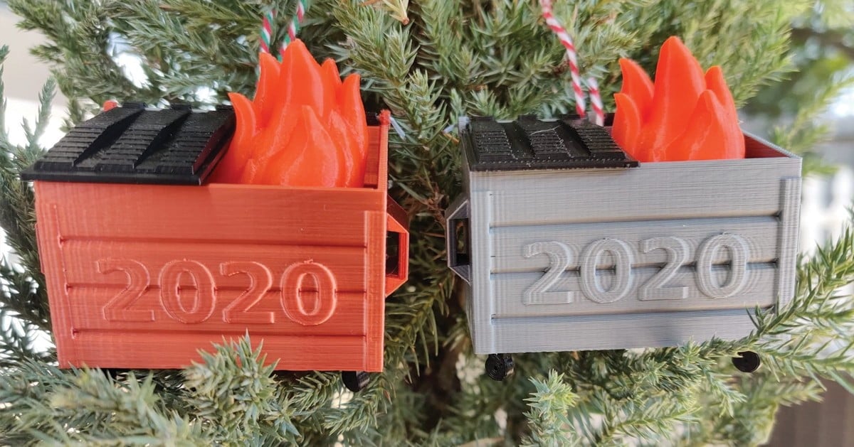 2020 Dumpster Fire Ornament - Curating Christmas